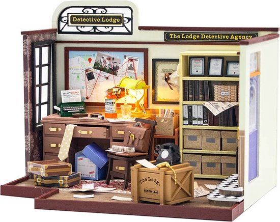 Magic Lodge Detective Boek Nook Kit-Miniatuur Huis Kits-Detective ...
