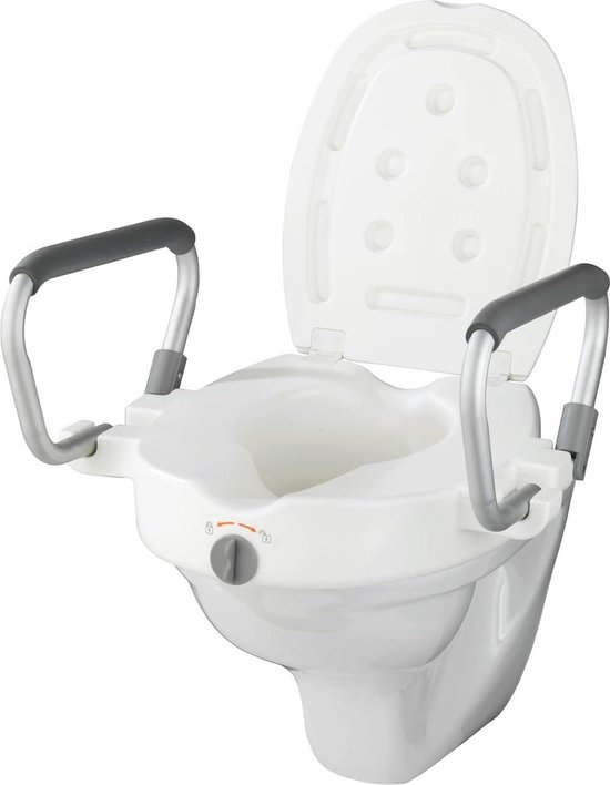 WC Verhoger/Toiletverhoger Secura WC Sitz Erhöhung mit Stützgriffen | bol