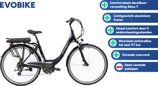 Minerva Evobike Elektrische Fiets 28 Inch - E-bike 49 cm - Middenmotor ...
