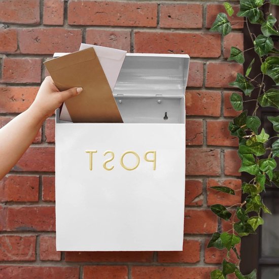Wall Mount White Mailbox | Weatherproof and Durable | Easy Installation ...