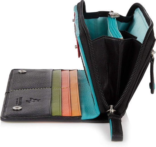 Leren RFID-bescherming portemonnee - XL 19 cm x 9 cm - dames ...