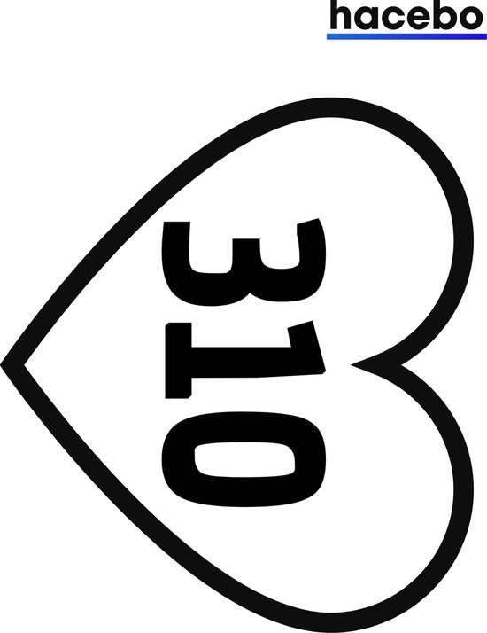 Hart Sticker - 18CM - Container sticker - Cijfer Sticker - 1 Stuks ...
