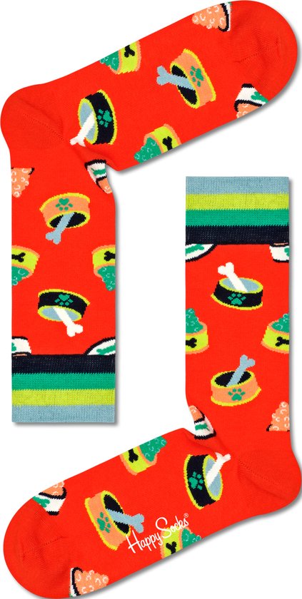 Happy Socks Dog Food Sock - unisex sokken - Unisex - Maat: 36 - 40 | bol