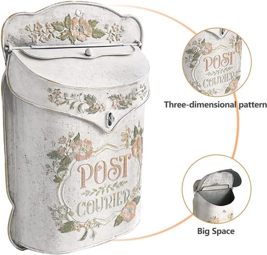 Postbus Muurmontage - Vintage Brievenbus voor Buiten - Antieke Stijl ...