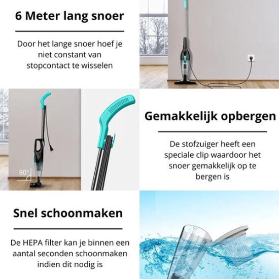 Steelstofzuiger - 2-in-1 Handstofzuiger - Stofzuiger Zonder Zak ...