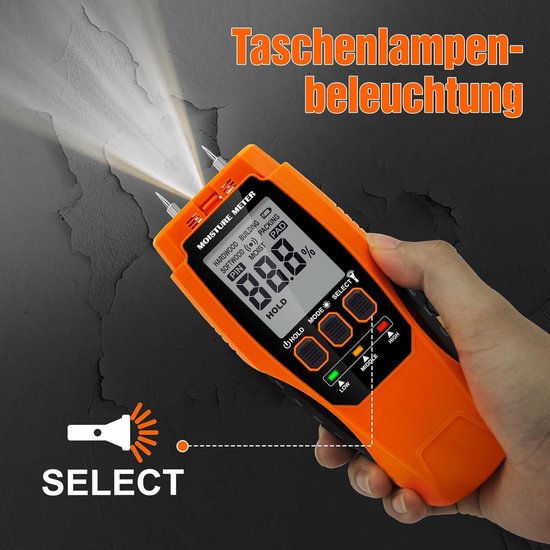 Muurvochtmeter - Metselwerkvochtmeter - Vochtmeter voor muren | bol