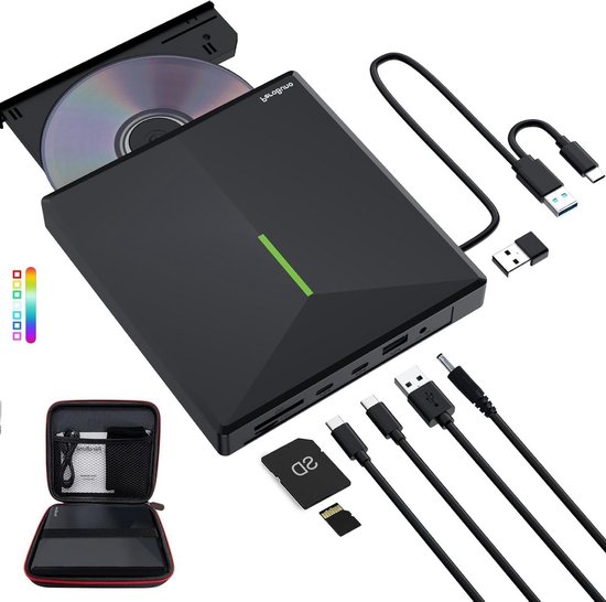 Externe dvd speler - USB 3.0 & Type-C - voor Windows 11/10, Mac & PC | bol