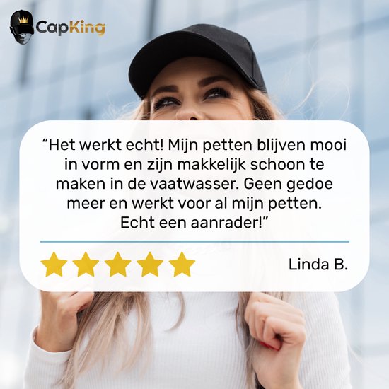 CapKing Cap Washer - Pet wassen houder - Vormbehoud - Voor alle petten ...