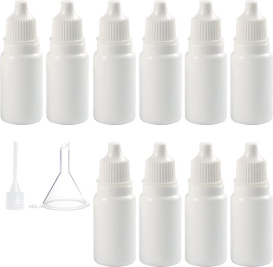 10-Piece Dropper Bottles Pack - 10 ml with Funnel Transfer Pipette ...