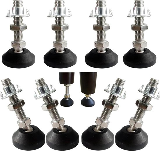 Stelvoet 6 stuks M8 x 40 mm - Instelschroef meubelvoet - Draagkracht ...