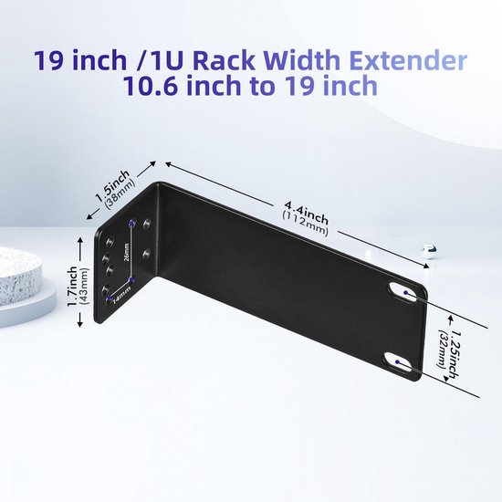 Rack Ear Kit voor 19 inch Rackmount Switches - 1U Rack Breedte Extender ...