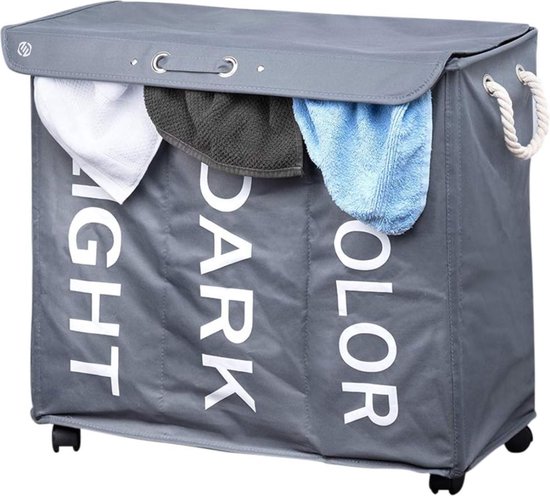 Equivera Wasmand 3 Vakken - Wassorteerder - Driedelige Wasmand ...