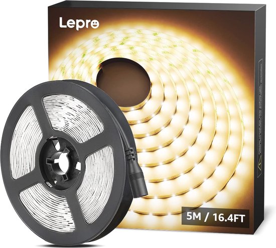 Warm Witte LED Strip voor Binnen en Buiten - Flexibele, Zelfklevende ...