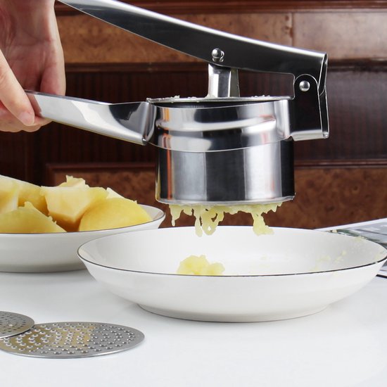 Aardappelpers - Pureeknijper - RVS - inclusief 3 verschillende ...