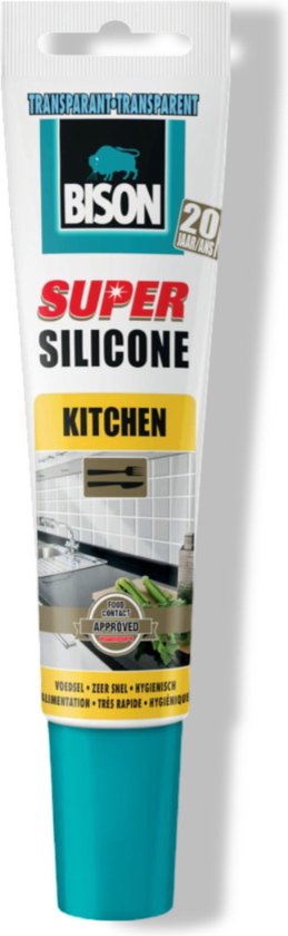 Bison Super Silicone Kitchen - Siliconenkit voor keukenvoegen - 150 ml ...