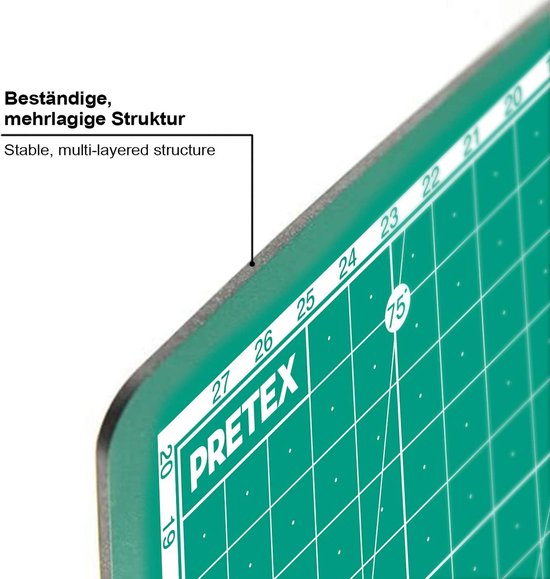 PRETEX Snijmat A4 zelfhelend, metrische schaalverdeling Naaimat / Snijmat / Knutselmat... | bol.com