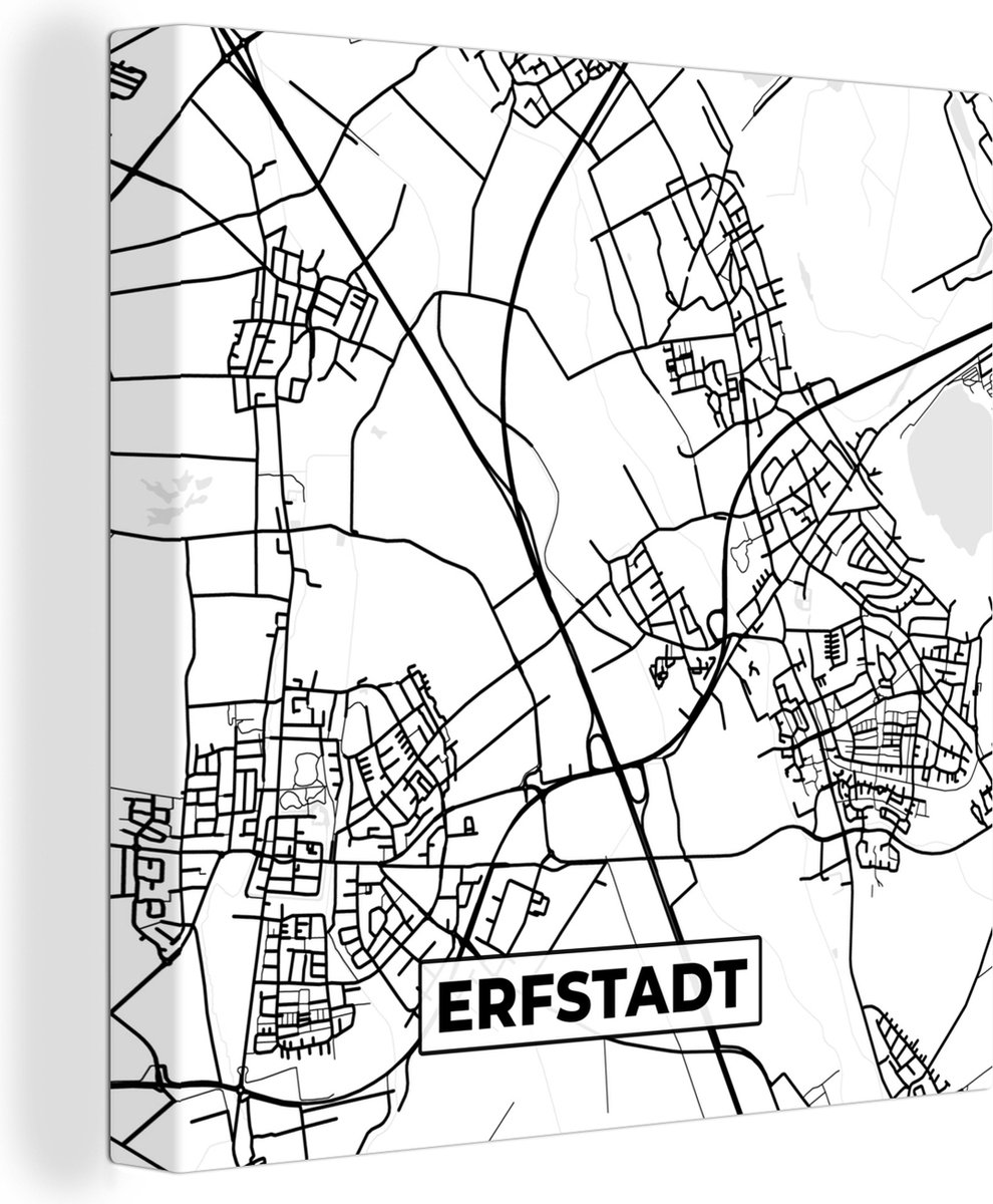Peinture sur toile Erfstadt - Plan d'étage - Carte - Plan de la ville ...