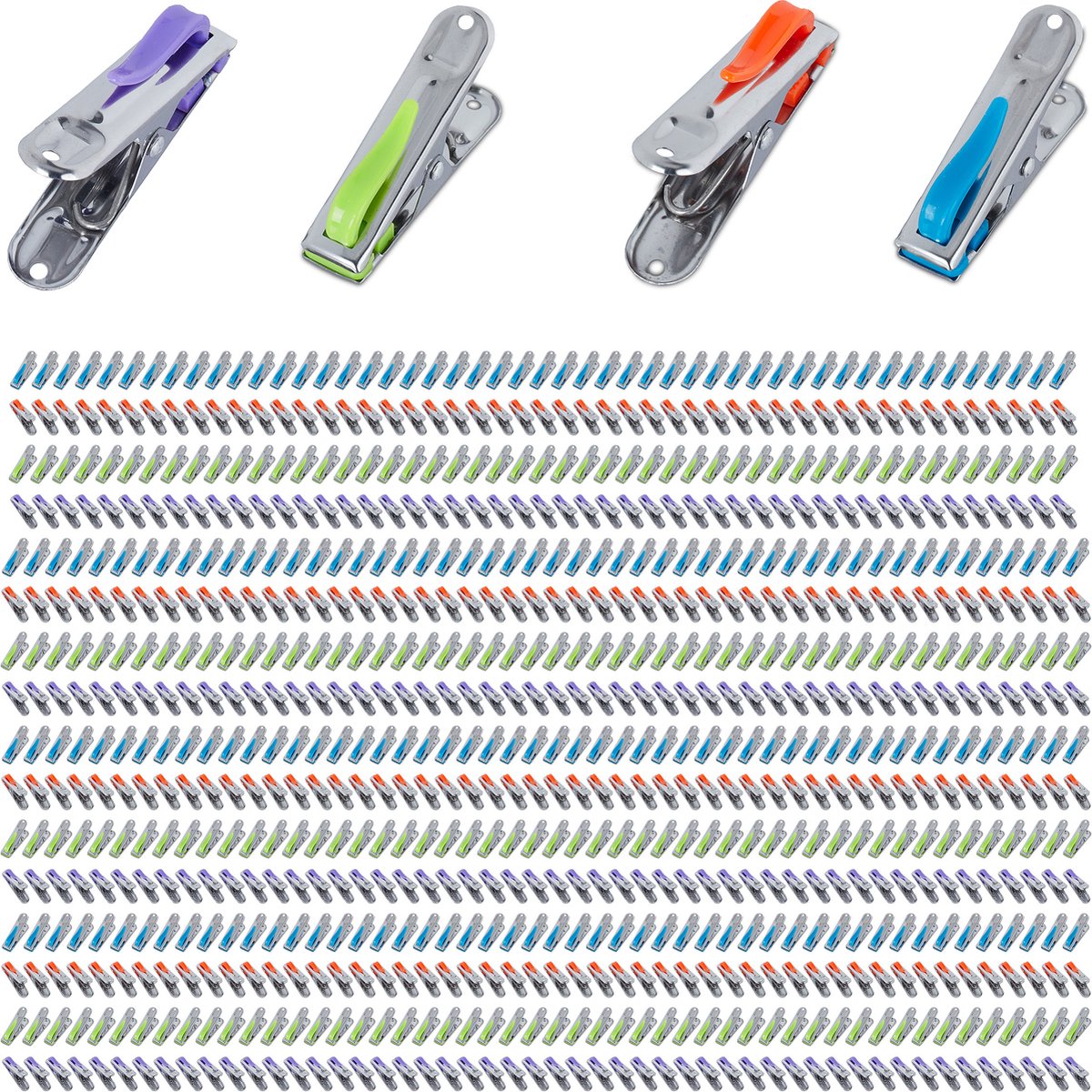 Relaxdays 800x wasknijper rvs - set - handdoeken knijpers - voor ...