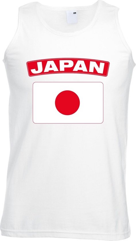 Japan singlet shirt/ tanktop met Japanse vlag wit heren XL | bol