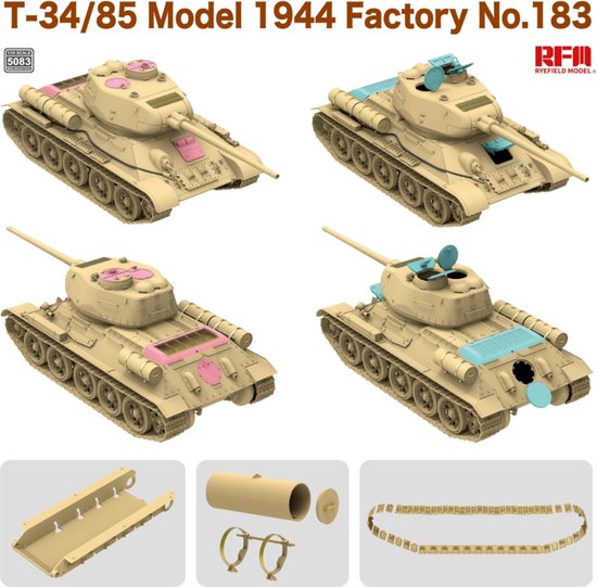 Rye Field Model Modelbouwpakket Militaire voertuigen - 5083 T-34/85 ...