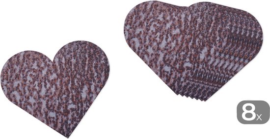 Onderzetters hartje - Onderzetters voor glazen - Metaal - Roest ...