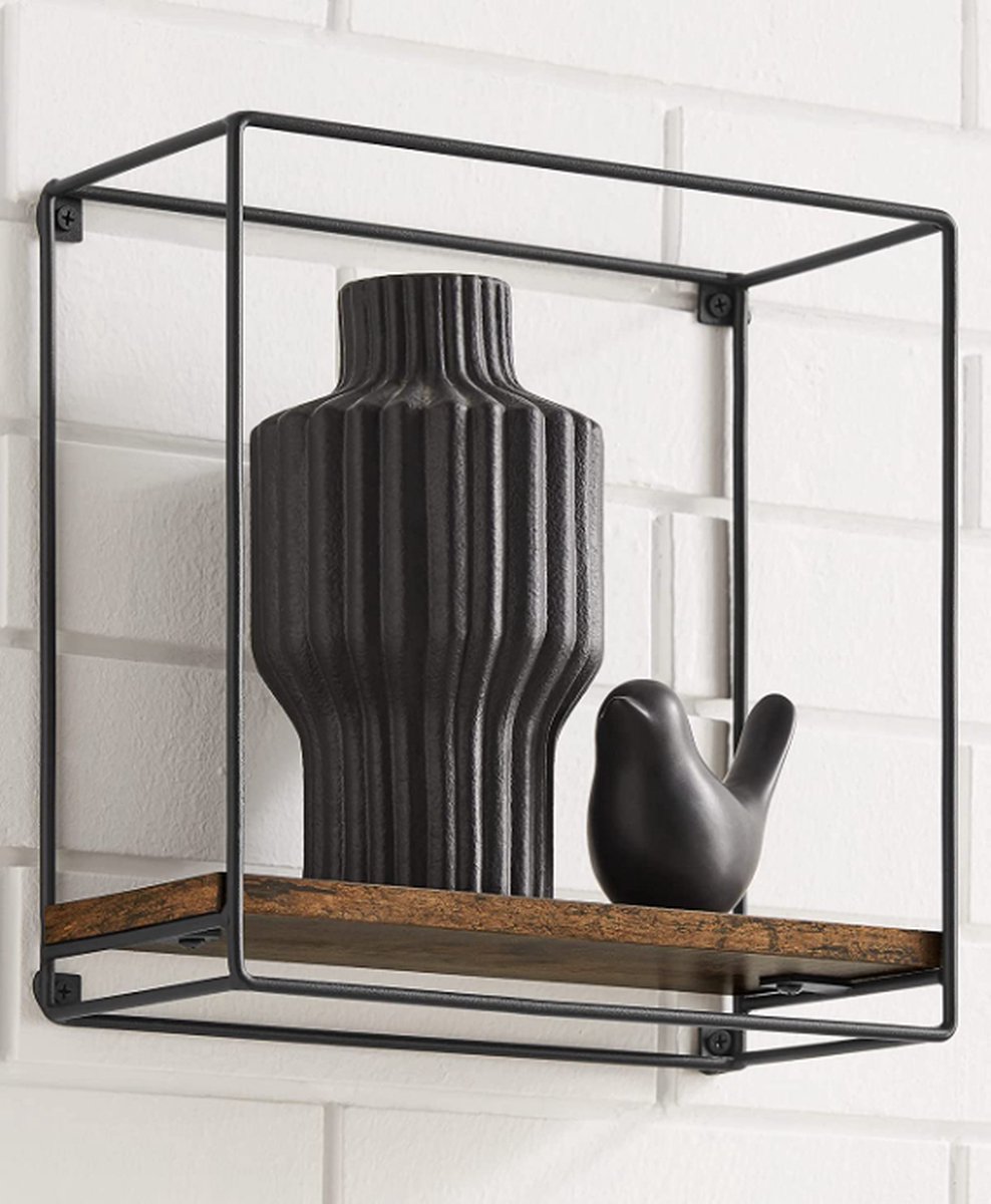 CGPN Wandplank, set van 3, wandplank, zwevende plank, metalen frame, industrieel... | bol.com