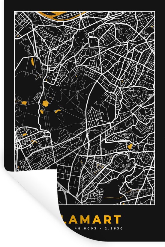 Stickers muraux - France - Clamart - Plan de ville - Plan - Carte ...