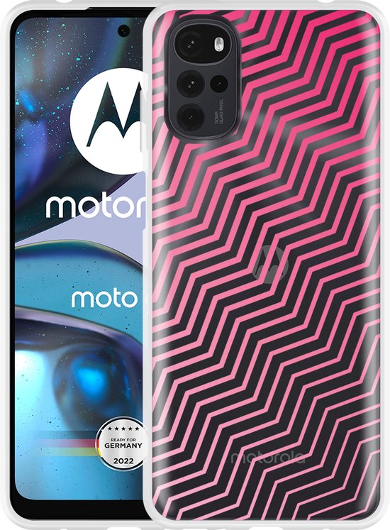 Motorola Moto G22 Hoesje Wavy Pink - Designed by Cazy | bol.