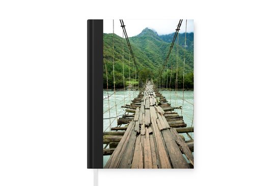Notitieboek - Schrijfboek - Brug - Hout - Rivier - Notitieboekje klein ...