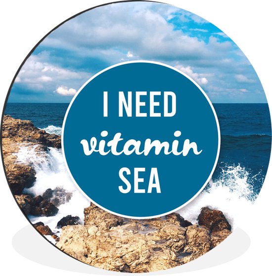 WallCircle - Wandcirkel - Muurcirkel - Spreuken - I need vitamin sea ...
