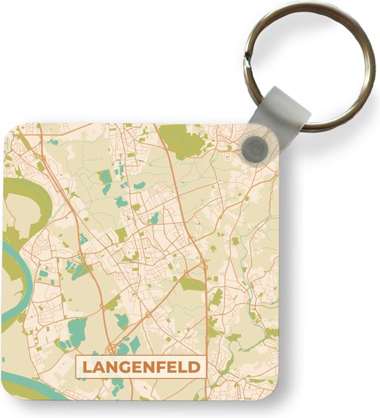 Sleutelhanger - Uitdeelcadeautjes - Langenfeld - Plattegrond - Vintage ...