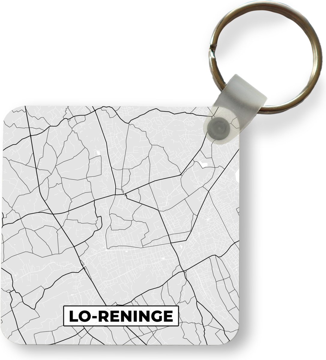 Sleutelhanger - Uitdeelcadeautjes - België – Lo Reninge – Stadskaart ...