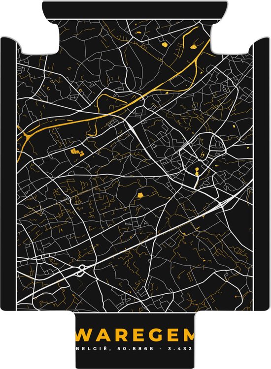 Verwisselbare print voor Fotokoffer - Goud - Kaart - Plattegrond ...