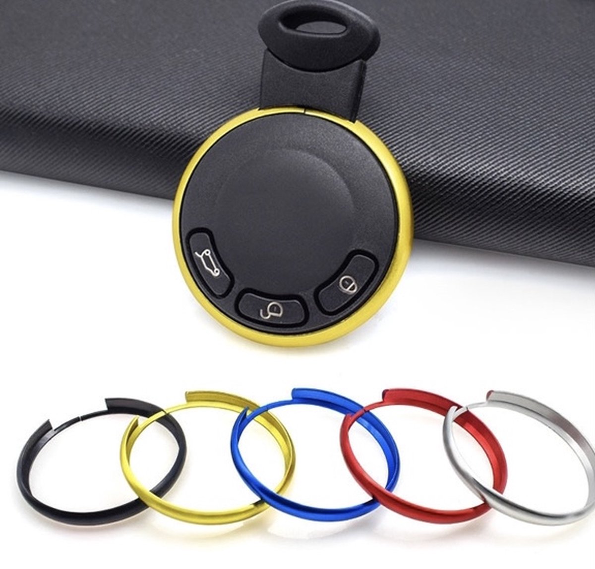 Porte-clés Mini Cooper - Or- Anneau de remplacement pour Mini Cooper ...