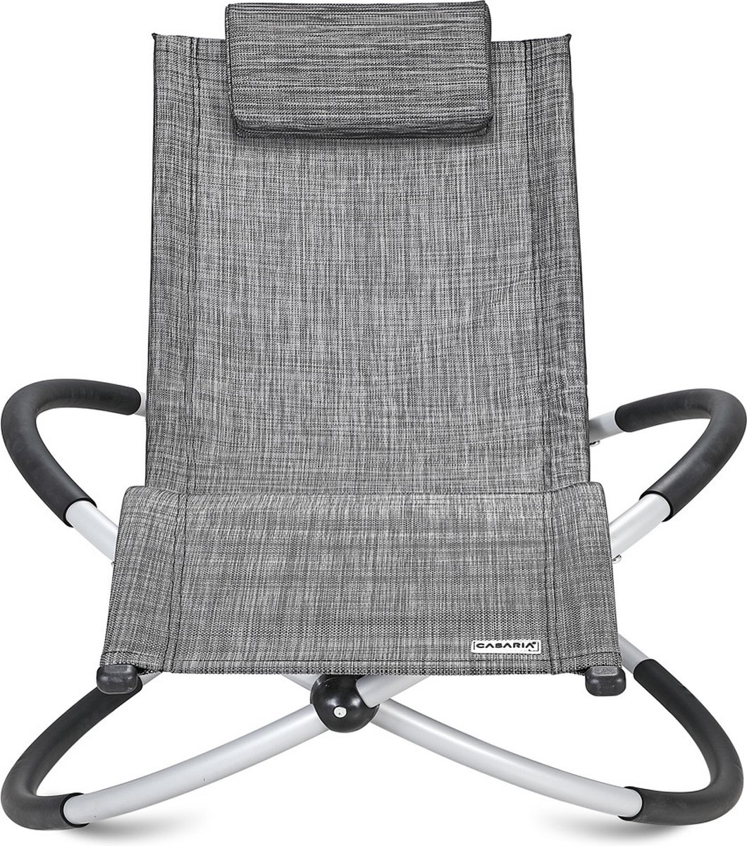 Casaria - Relax Ligstoel Napels - Ergonomisch - Grijs | bol.com
