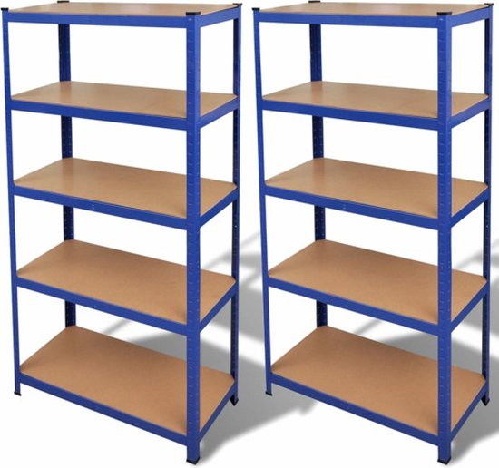 vidaXL Opbergrekken 2 st blauw | bol.com