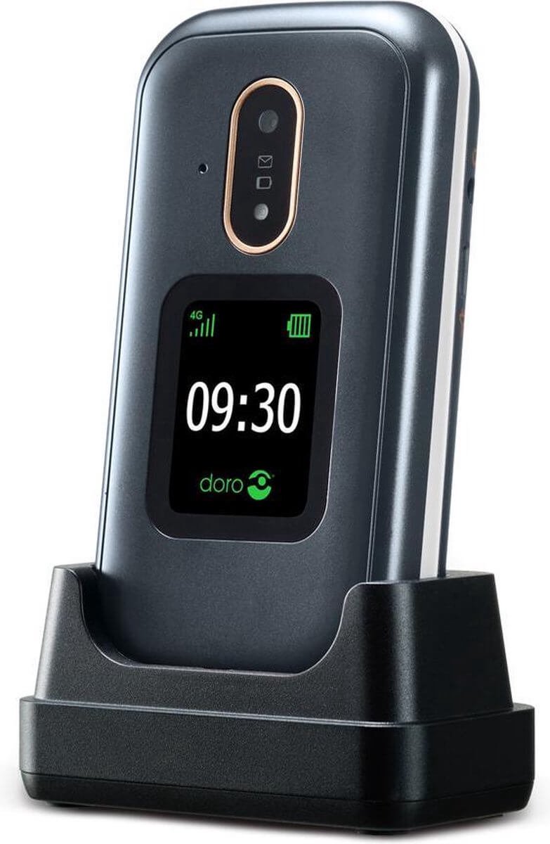 Doro 7080 Eenvoudig Klaptelefoon met WhatsApp en Facebook (Zwart-Wit) | bol