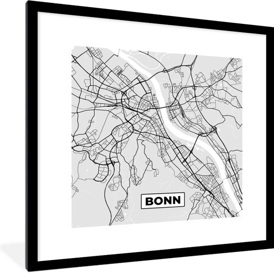 Fotolijst incl. Poster - Kaart - Plattegrond - Bonn - Duitsland ...