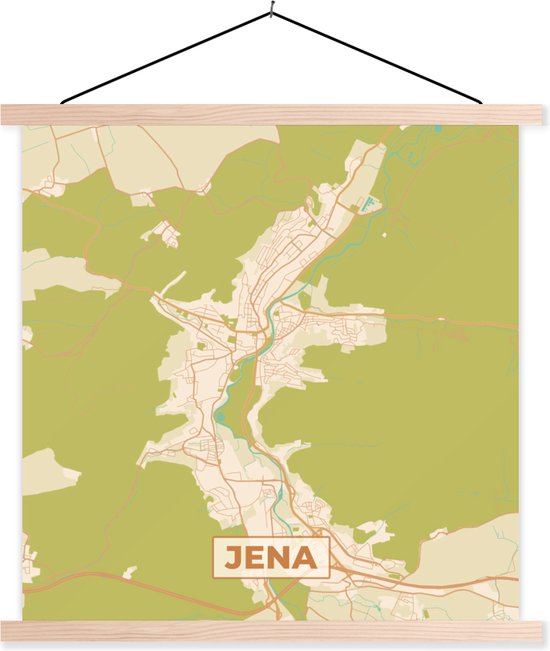 Posterhanger incl. Poster - Schoolplaat - Plattegrond - Jena - Kaart ...