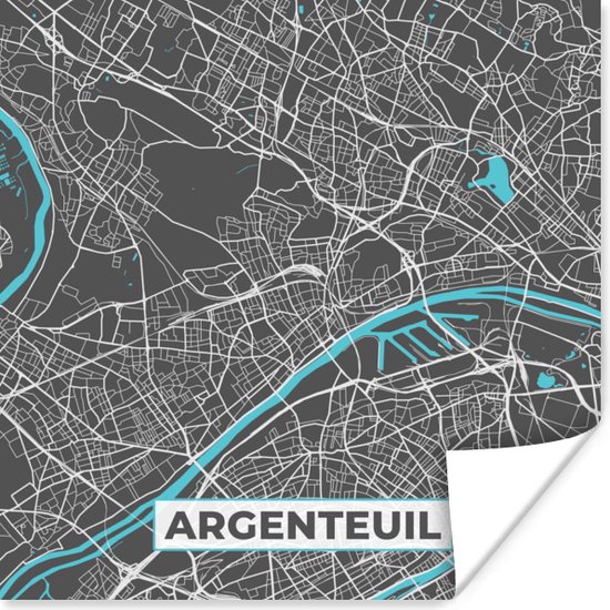 Poster Argenteuil - Frankrijk - Kaart - Stadskaart - Plattegrond ...