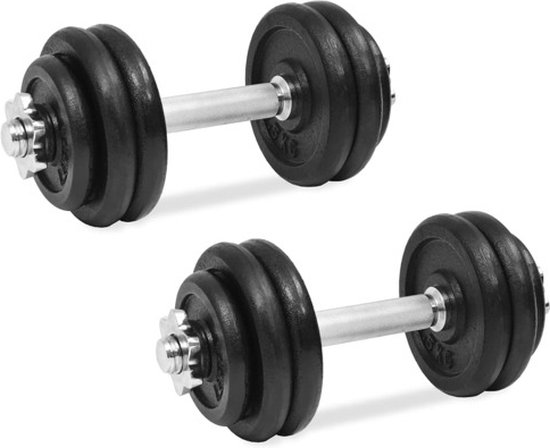 Halterset 30 kg gietijzer 18-delig | bol.com