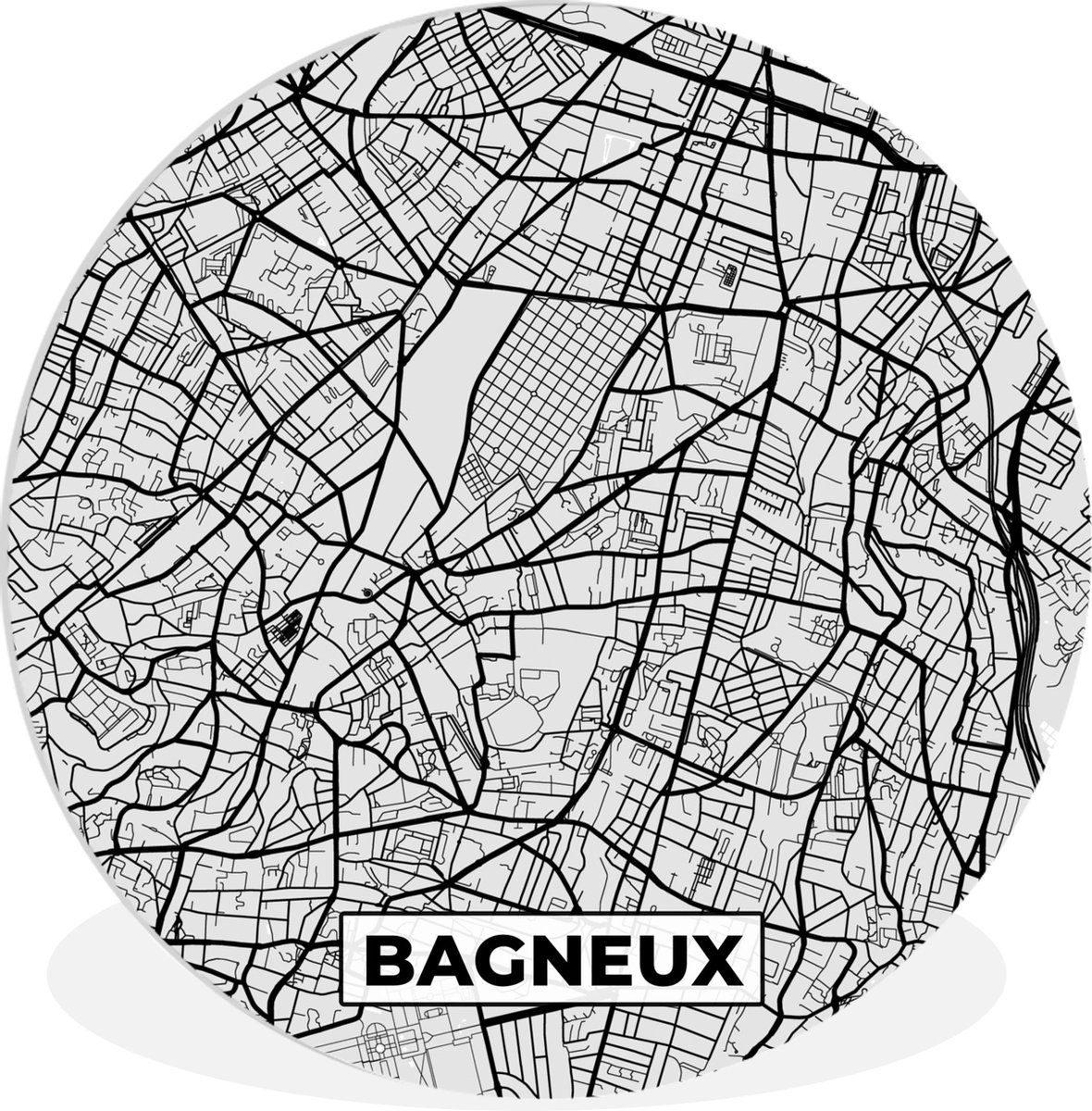 Wall Circle - Wall Circle Indoor - City Map - France - Map - Bagneux ...