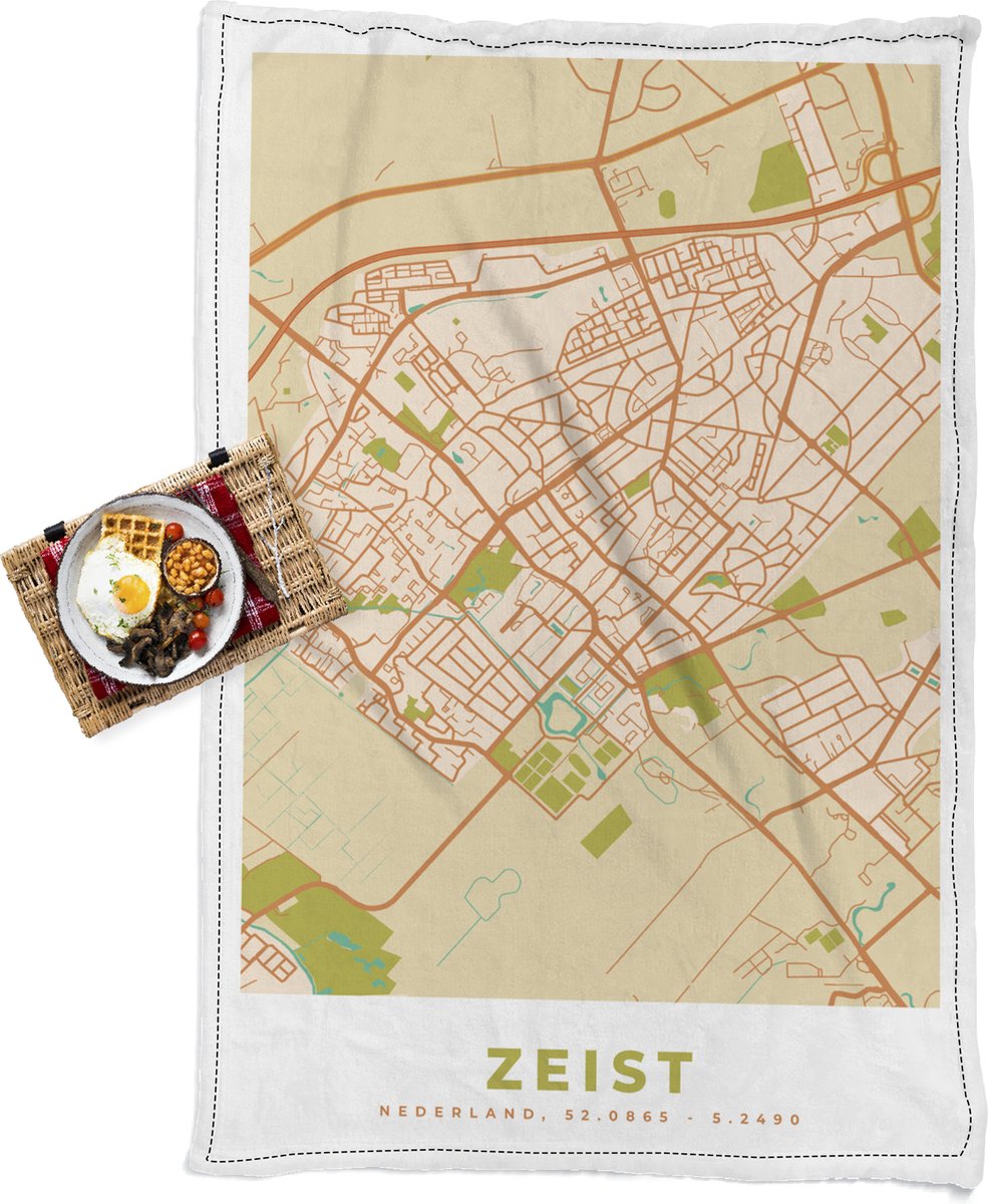 Picknickkleed - Buitenkleed - Kaart - Zeist - Vintage - Vloerkleed ...