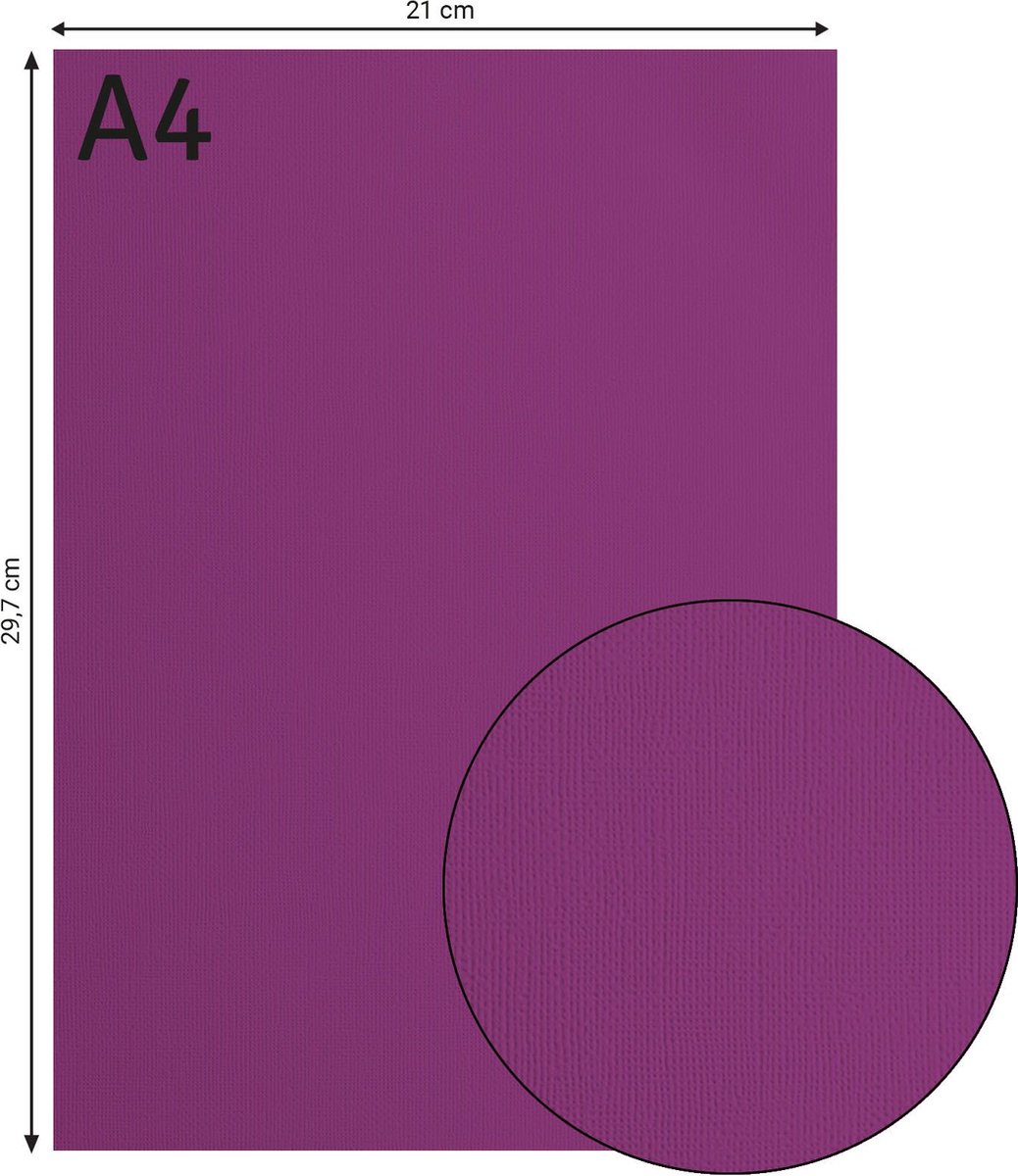 Florence Cardstock Papier Texture A4 Mauve | bol.com