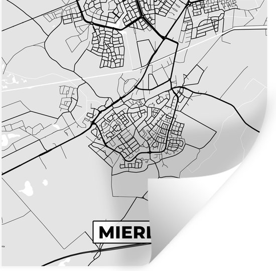 Muurstickers - Sticker Folie - Plattegrond - Mierlo - Kaart ...