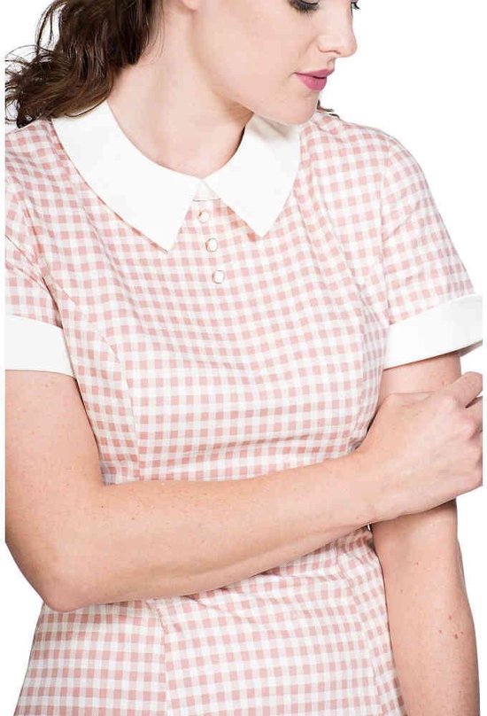Dancing Days - DINER DAYS CHECK Flare jurk - XL - Roze | bol