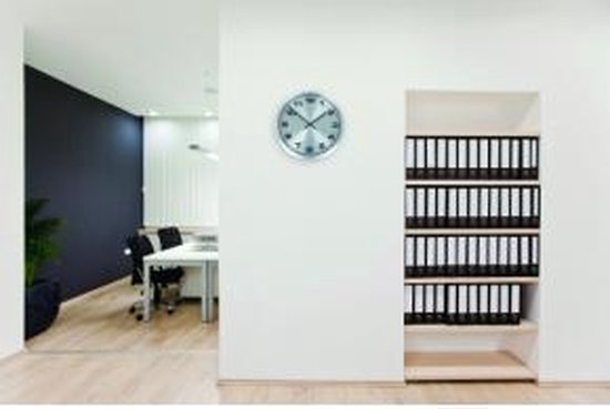 NeXtime Mercure Black - Klok - Rond - Aluminium - Ø45 cm - Zwart | bol.com