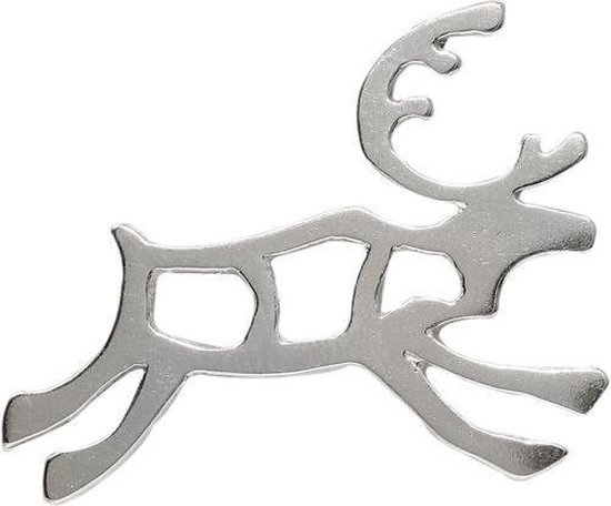 AuBor ®. Broche. Zilver. Rennend rendier. | bol