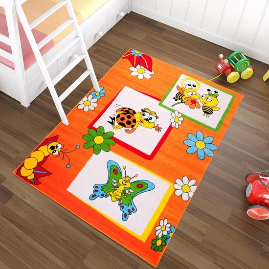 A661C_KINDER_vloerkleed_10 mm_140x190 cm_2150 gr per m²_oranje | bol.com