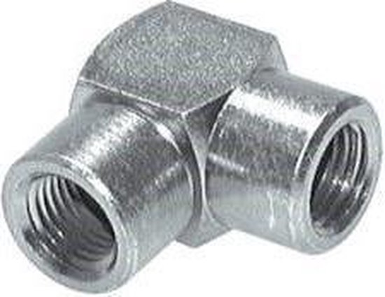 1'' NPT Verzinkt Stalen L-Fitting 90graden 140 Bar - Hydrauliek - FL2E-F-EZ-100N | bol